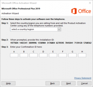 MS Office Phone Activation - Software Self Help Guides